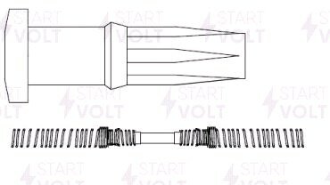 Наконечник катушки зажигания Hyundai Sonata 01--, Santa Fe 00--, Kia Sorento 00-- 2.4i