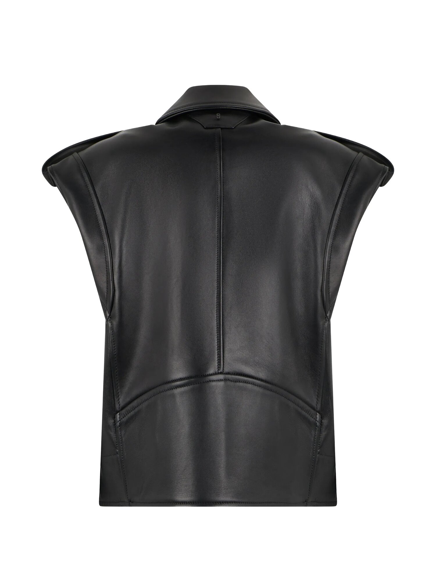 Куртка Salvatore Santoro Sleeveless leather biker jacket, размер 40, black/black — фото 1