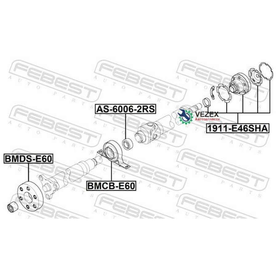 FEBEST BMDSE60 муфта кардана!\ BMW 3 E90 LCI 07-11