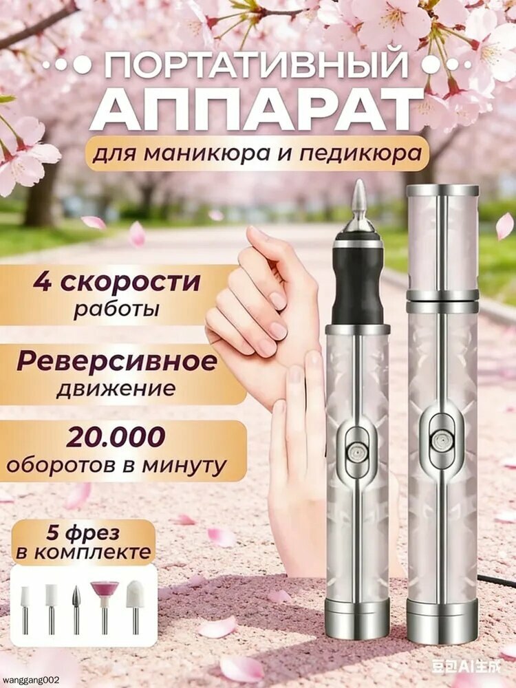 Набор для маникюра и педикюра тоникс с насадками