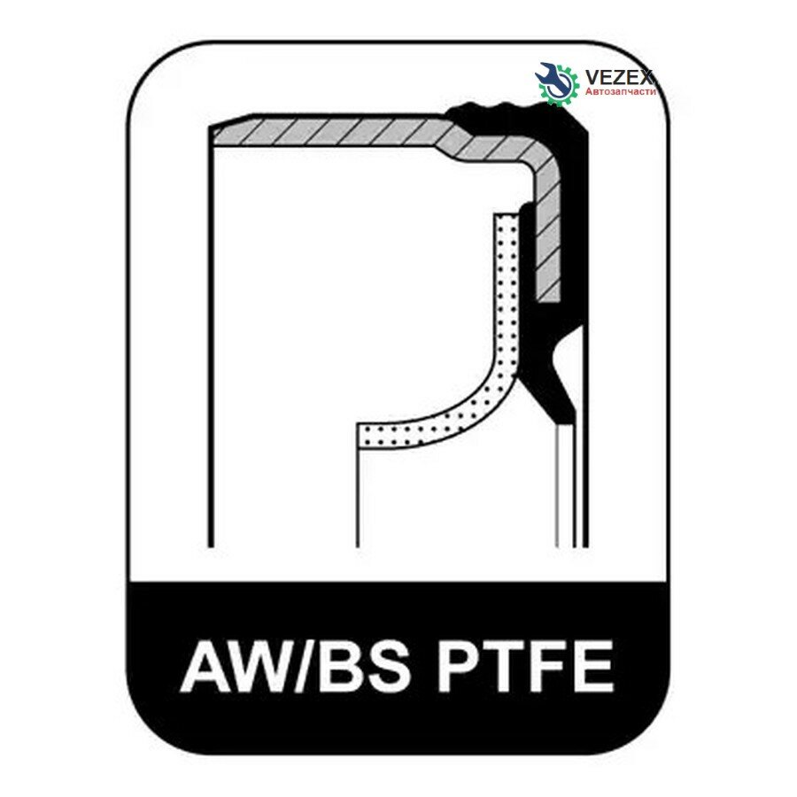 ELRING 354090 сальник коленвала ! PTFE 115x140x12 AW/BS \MAN