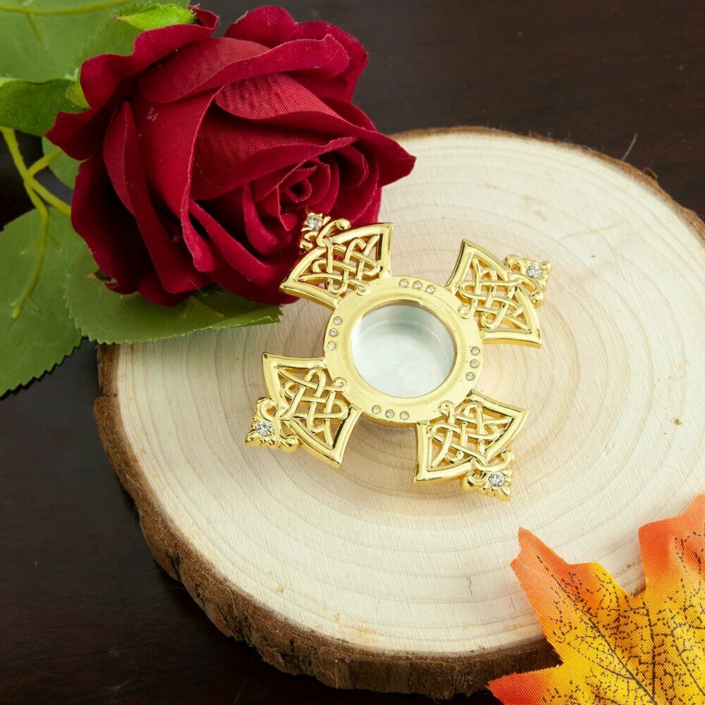 Брошь Celtic Knot с крестом, G WHITE