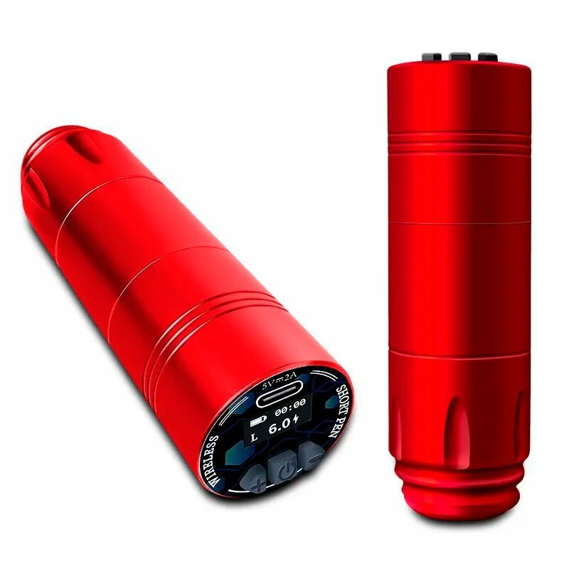 Тату машинка беспроводная для перманентного макияжа, татуажа BRONC Short Red