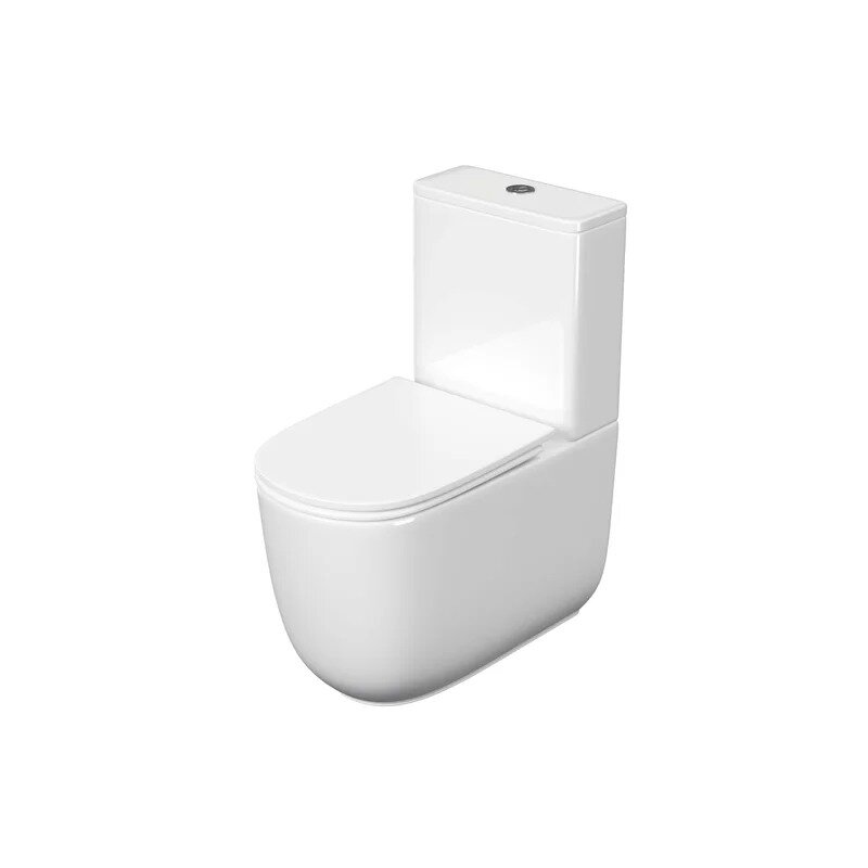 Унитаз-компакт напольный Акватек Optima Plus AQ4452-00 безободковый, с микролифтом