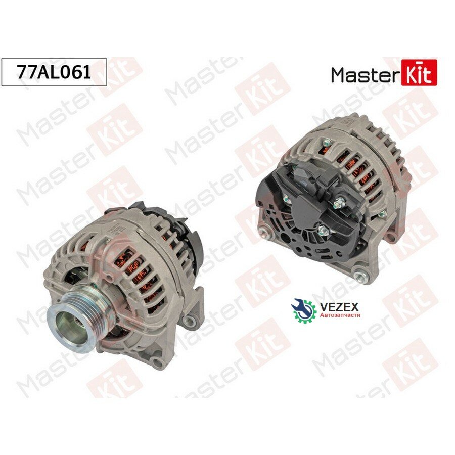 MASTERKIT 77AL061 Генератор OPEL ASTRA G/H 1.6 14V 100A (14V 100A) Masterkit