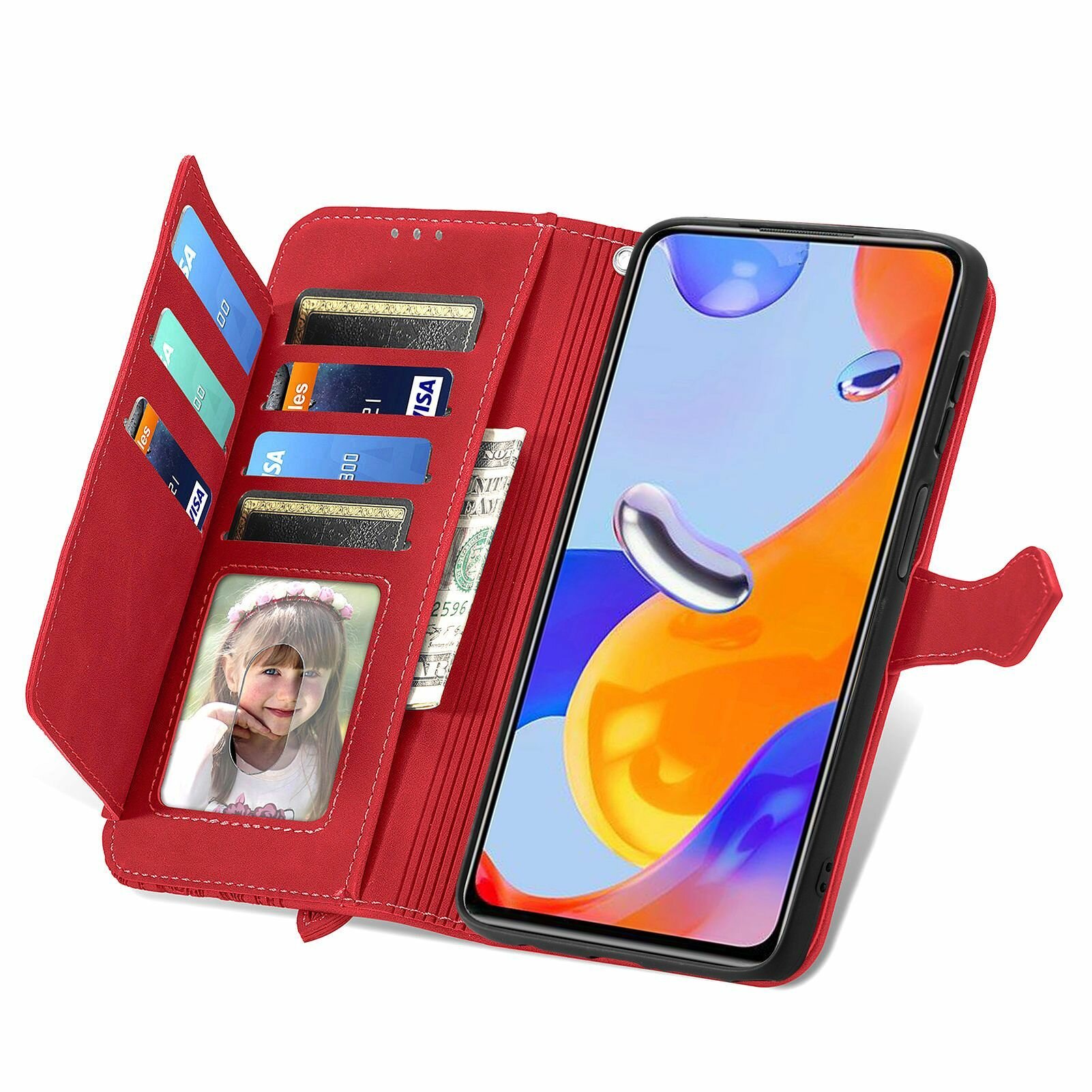 Чехол книжка для Realme 10 (4G) кошелек на молнии Чехлы для мобильных телефонов