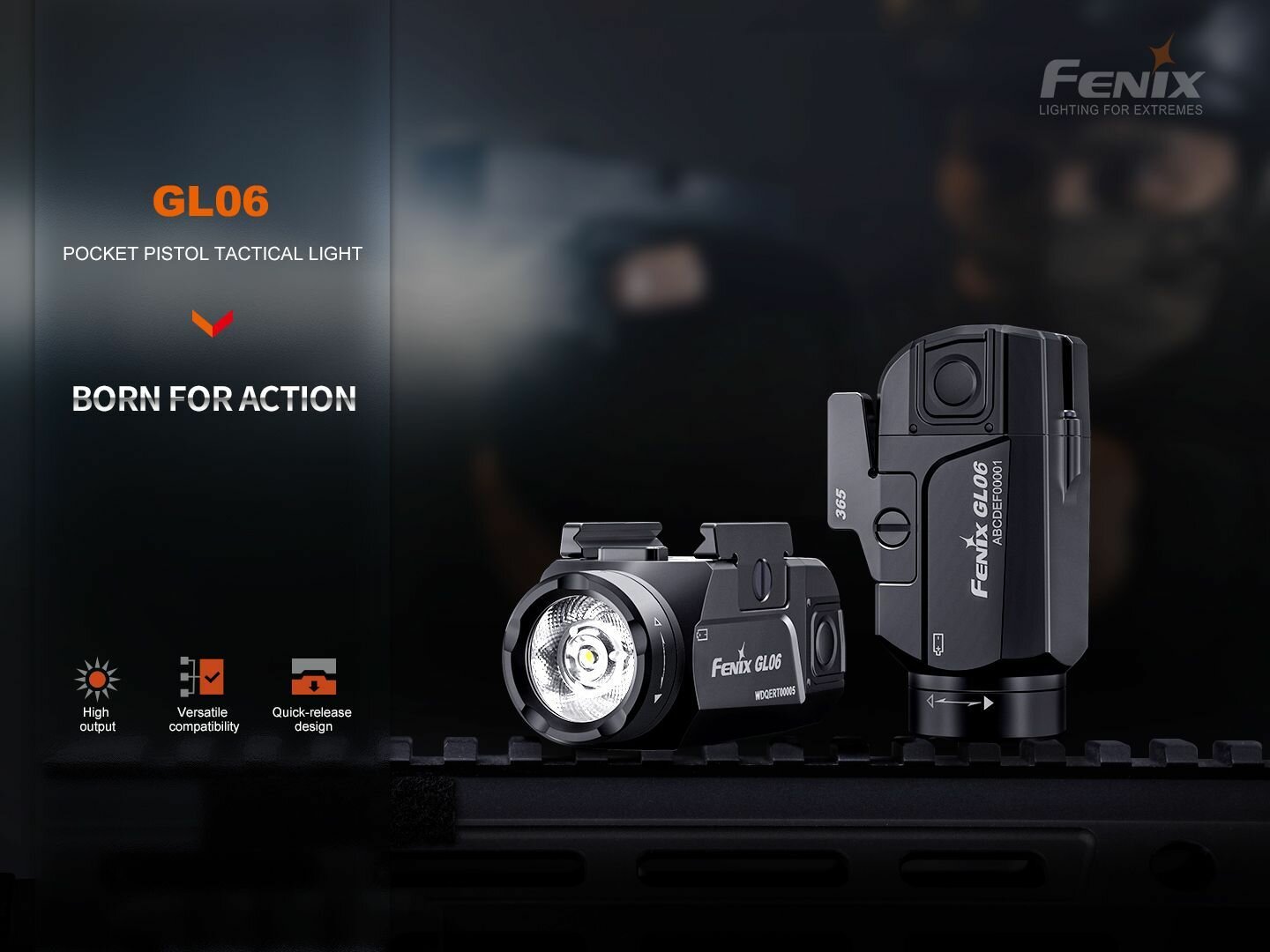 Фонарь Fenix - GL06 - Picatinny Glock — фото 1
