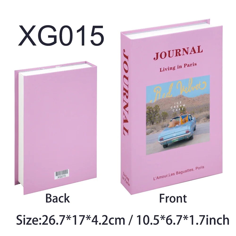Декоративные коробки-муляжи книг Szkoy Розовый, OPEN, XG015