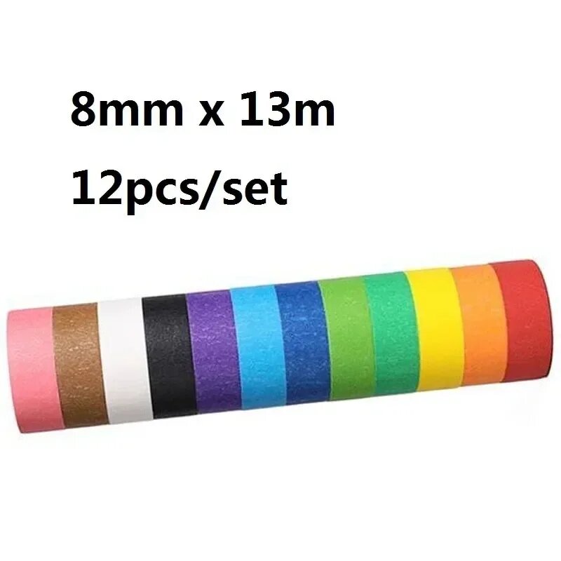 Цветная малярная лента Scotch 1513 8mm x 13m 12pcs