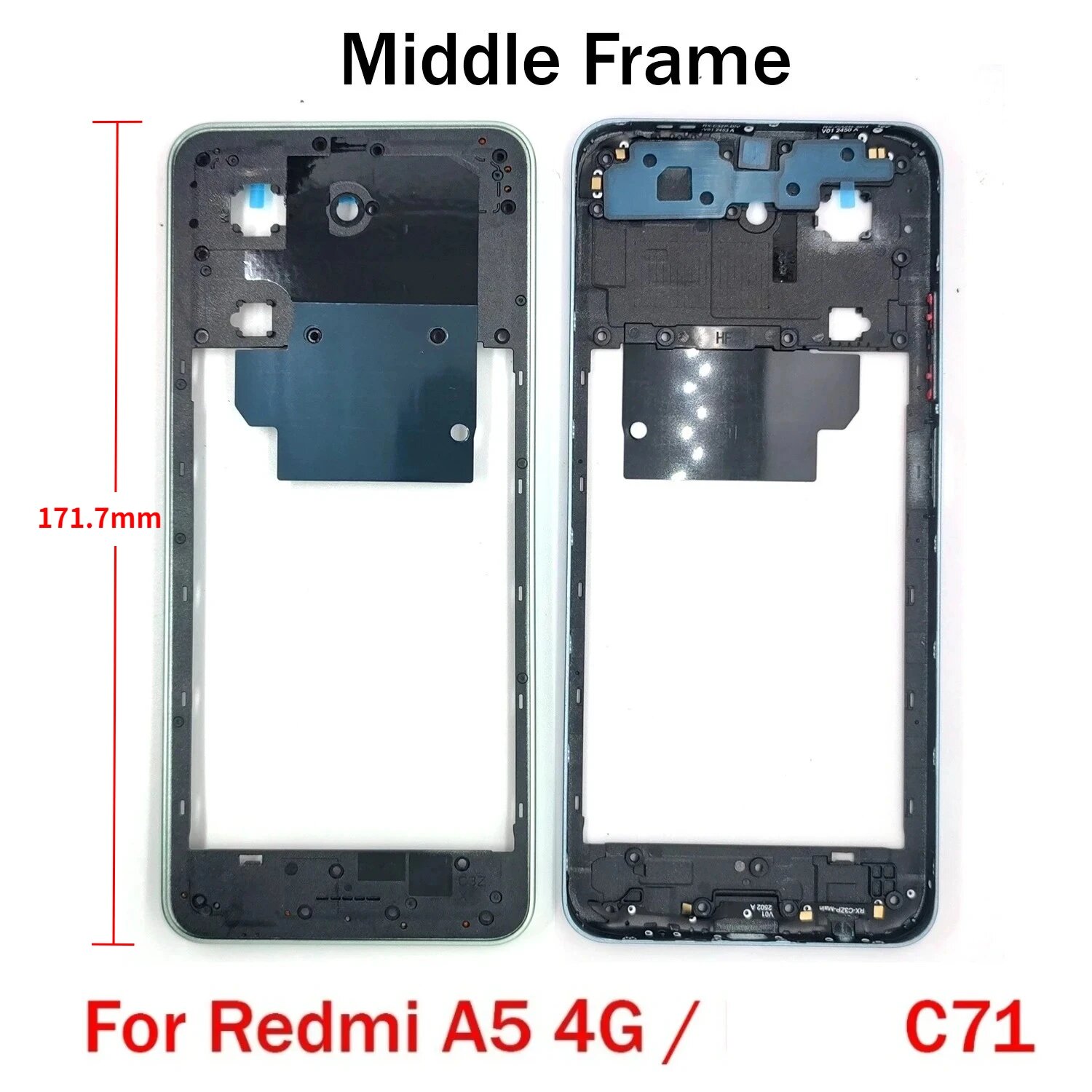 Средняя рамка корпуса gold для Redmi A5 4G / Poco C71