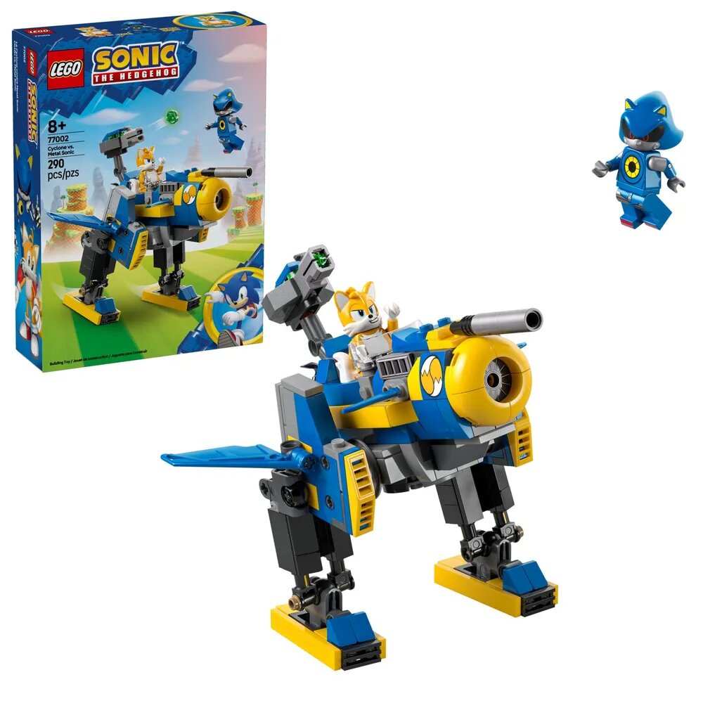 Конструктор LEGO SONIC Циклон против Метал Соника, 290 деталей, 8+, 77002