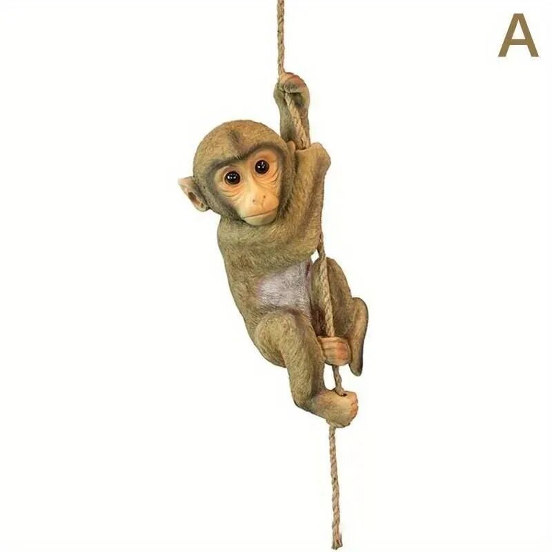 Сувенирная Decorated rope climbing monkey, высота 15 см, длина 15 см