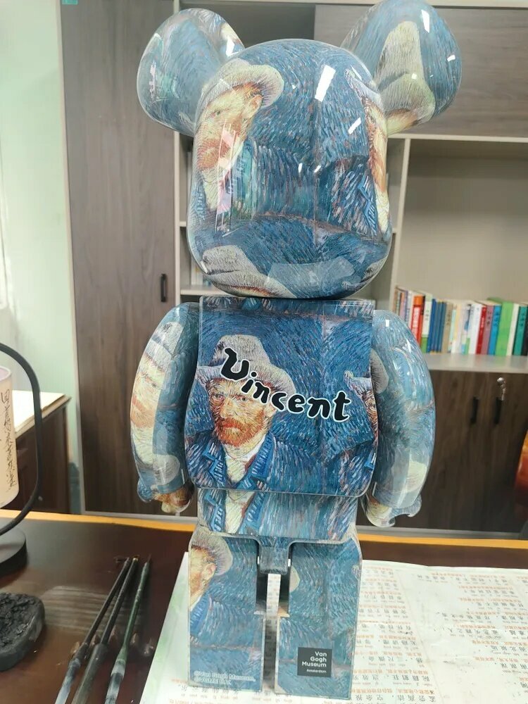 Игрушечная Статуя Медведя Bearbrick 70cm-Ван Гог