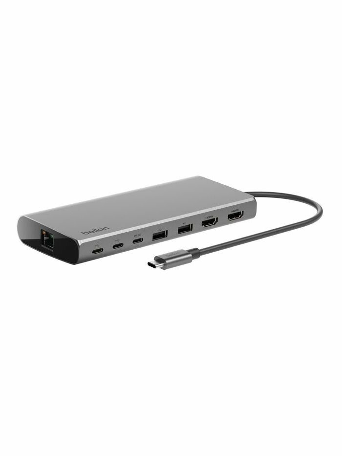 Хаб Belkin Connect Universal USB-C 8-in-1 Dual Display Core Hub. Цвет: серый космос