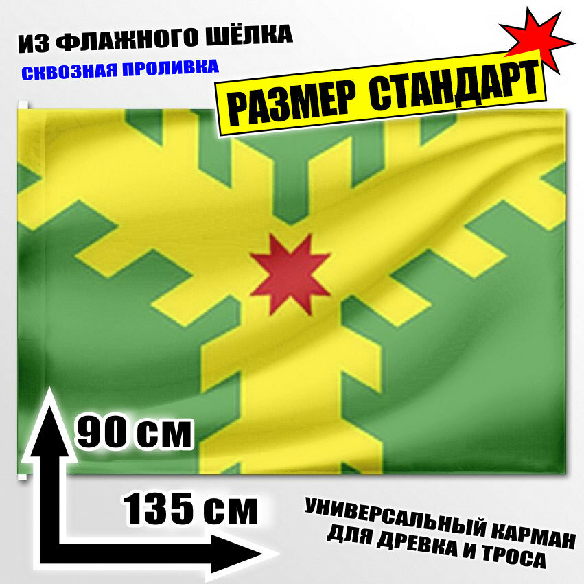 Флаг Санарпосинского сельского поселения 135x90 см.