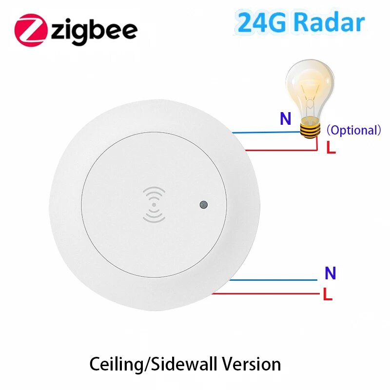 Датчик присутствия человека KCOOJO Smart Life 24G zigbee Ceil mouting