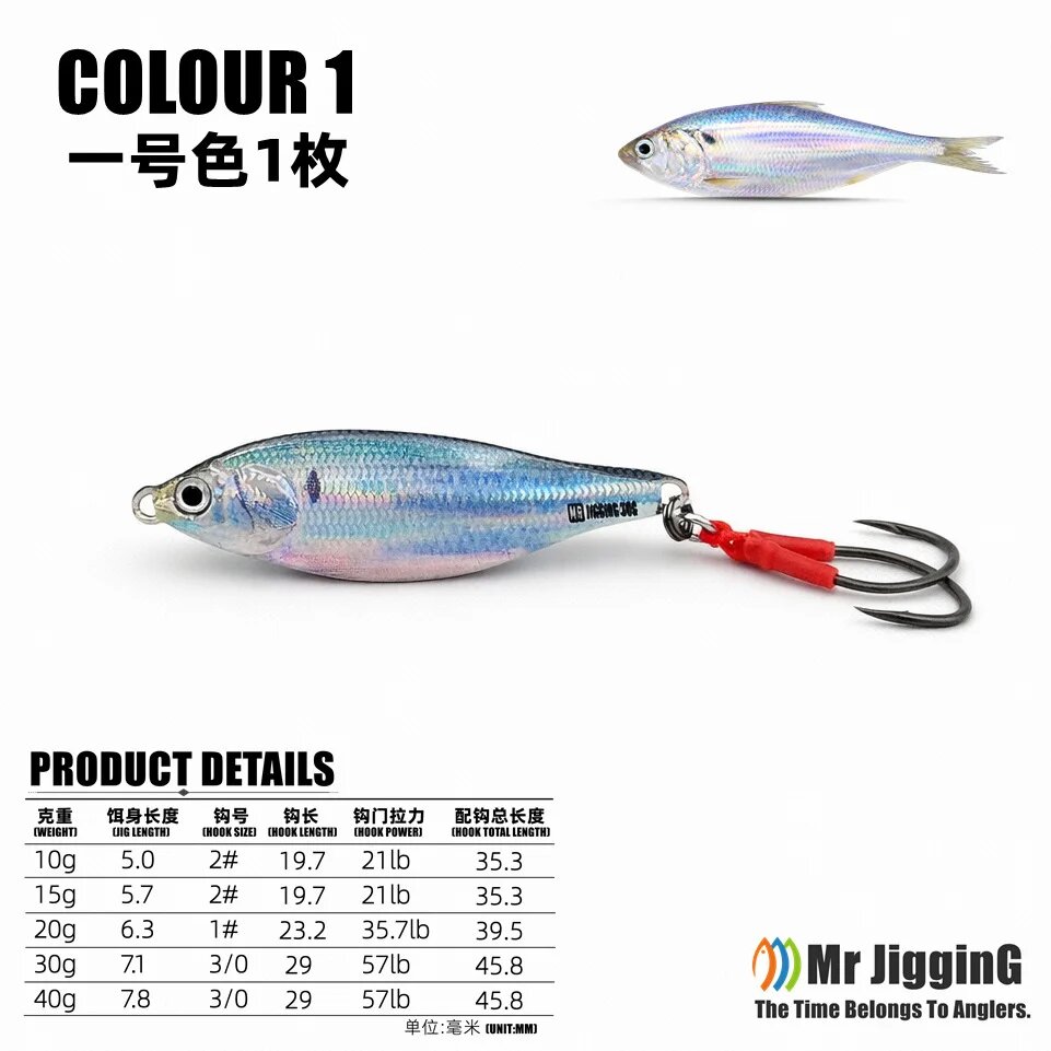 Приманка VIB Mr. Jigging, 20g, Цвет 1