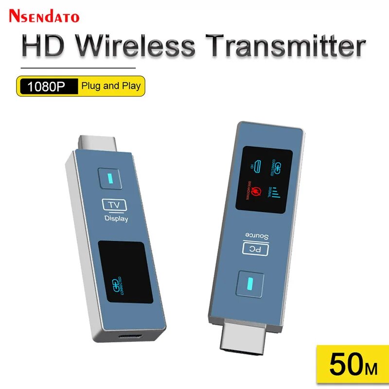 Беспроводной HDMI передатчик и приемник Nsendato Full Set-TX RX