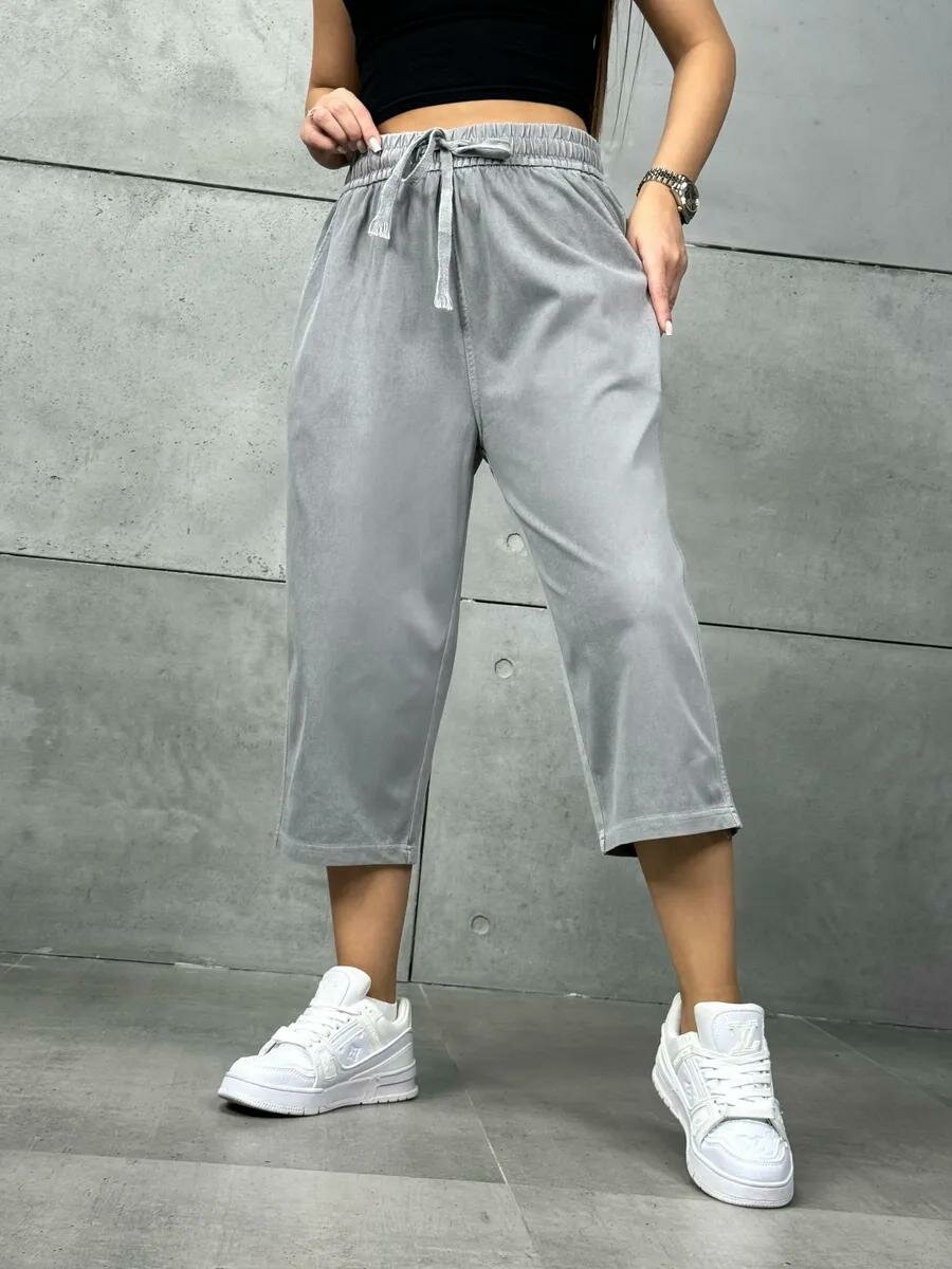 Бриджи , размер 3XL/4XL, серый