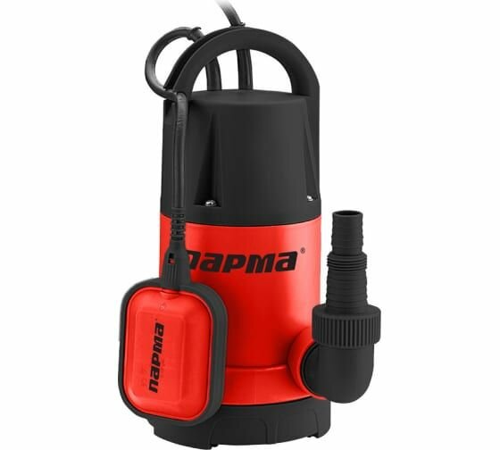 Насос дренажный Парма НД- 400/5-35П (400Вт,135л/мин, погр.7м, напор 5м, тв. част. 30мм) 4.1кг