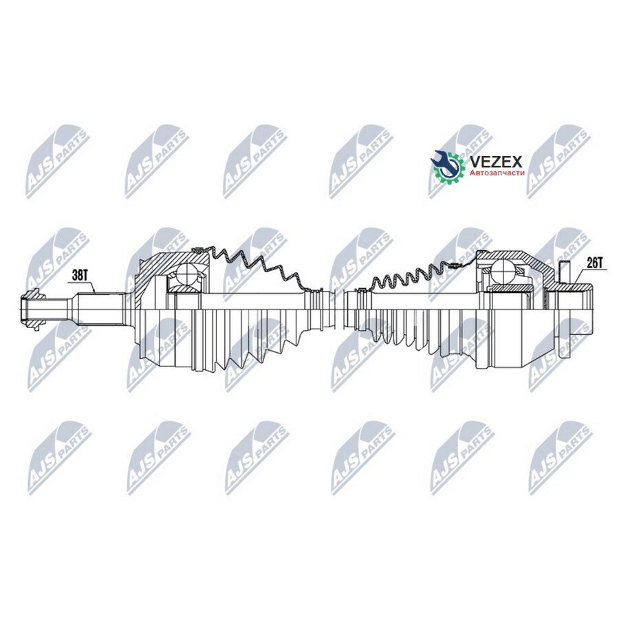NTY NPW-VW-046 Вал приводной