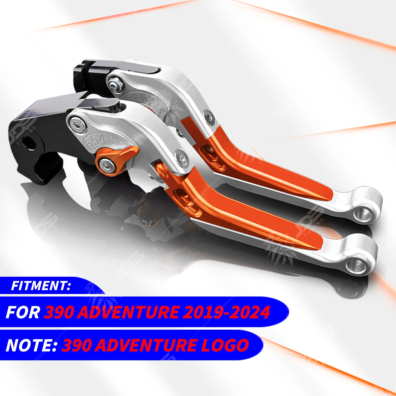 Рычаги сцепления и тормоза складные, оранжевые, KTM 390 Adventure 2019-2024