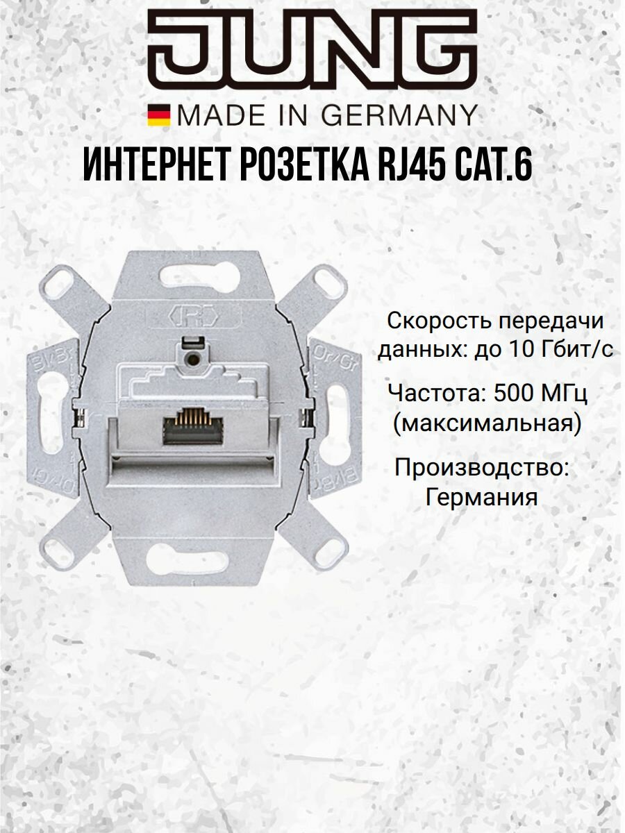 Механизм компьютерной розетки экранированной 6 категории JUNG