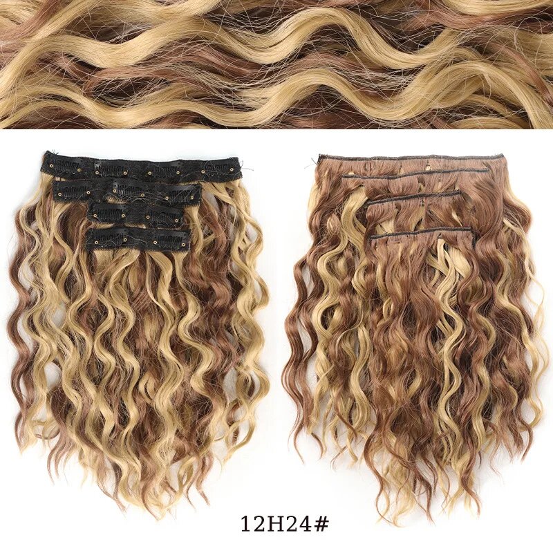 Синтетические пряди Ocelot Wavy Burgundy 4 шт. 12H24