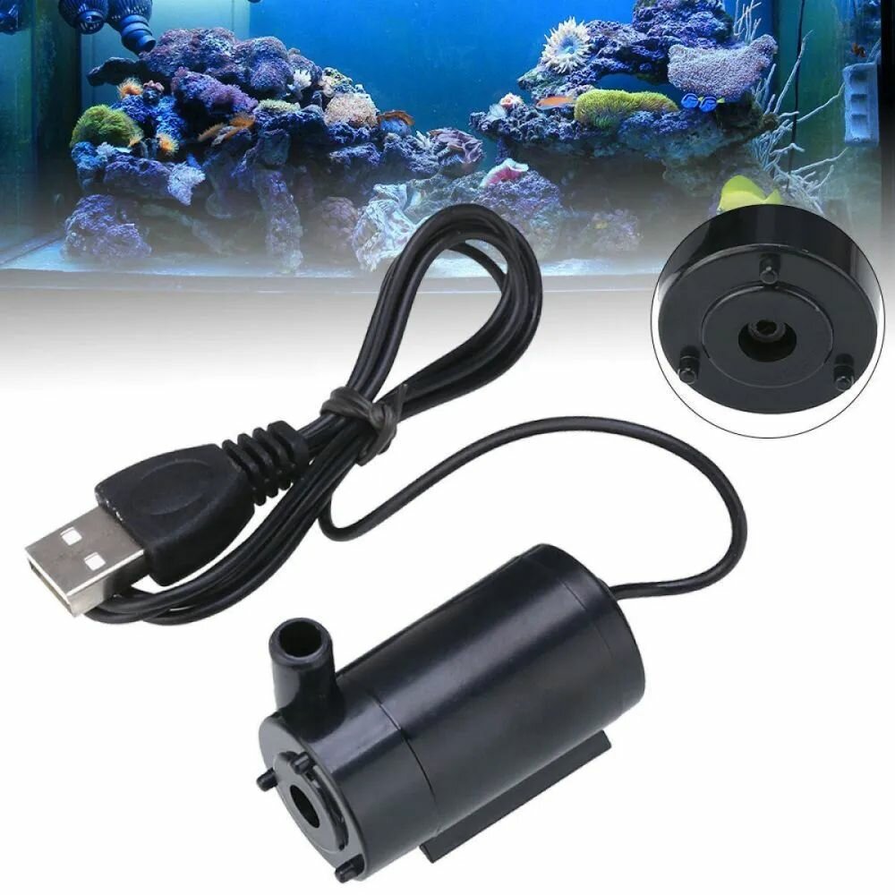 DC3V 5V бесшумный водяной насос сверхмалого объема mini/mini погружной насос /USB чёрные
