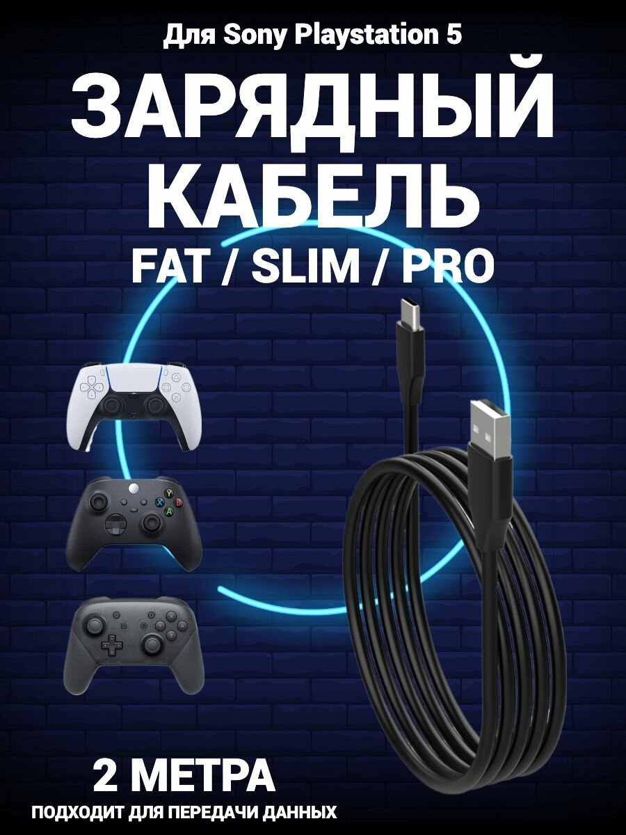 Кабель зарядный для джойстиков Sony Playstation 5 2м