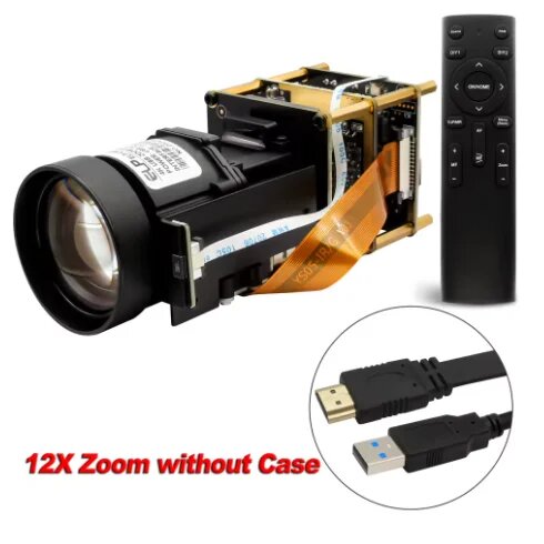 Камера потокового вещания ELP 4K 12XZoom HDMI с автофокусом H.264 H265 Веб-камера с удаленным управлением Моторизированная 8МП Высокоскоростная веб-камера 1080P 60FPS