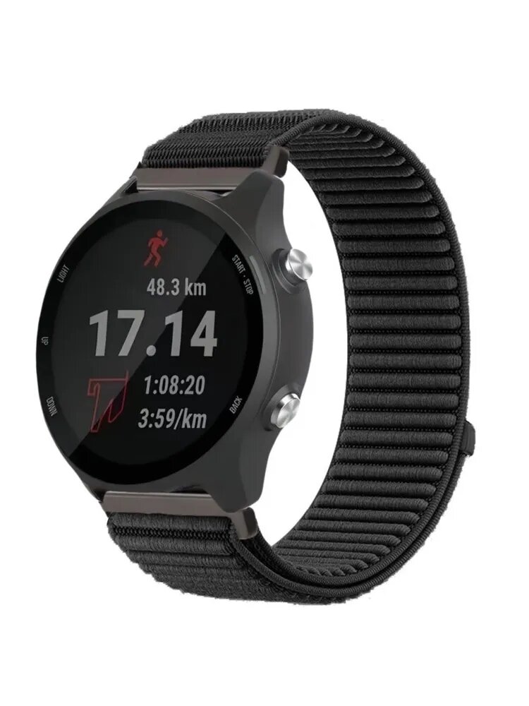 Нейлоновый ремешок для 20мм смарт-часов Garmin Forerunner 570 42мм, 245/ 645/ 165 и 245/ 645/ 165 Music, Forerunner 158/ 55, модный спортивный стиль, Trail Loop
