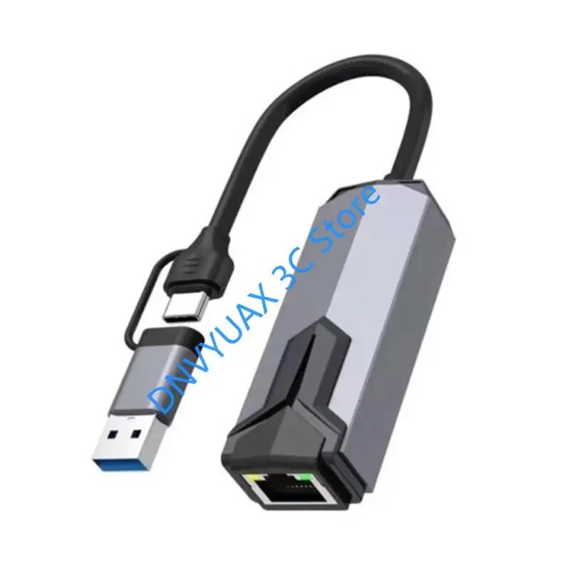 Ethernet адаптер USB Type C 2 in 1