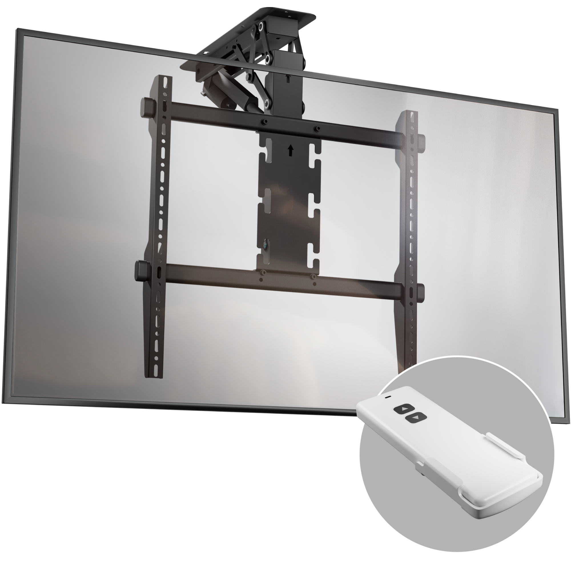 OnKron N3Le-B Моторизированный потолочный кронштейн для ТВ 50"-75", макс. 40 кг, чёрный
