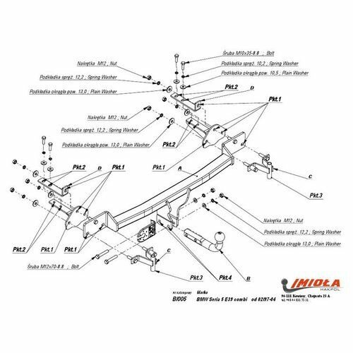 Фаркоп MITSUBISHI (LANCER saloon) IMIOLA b005