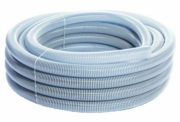 Лёгкий напорно-всасывающий шланг PVC S10L, d 32 мм, 5 метров, толщина стенки 2 мм рукав из поливинилхрорида, армирован спиралью из жесткого ПВХ