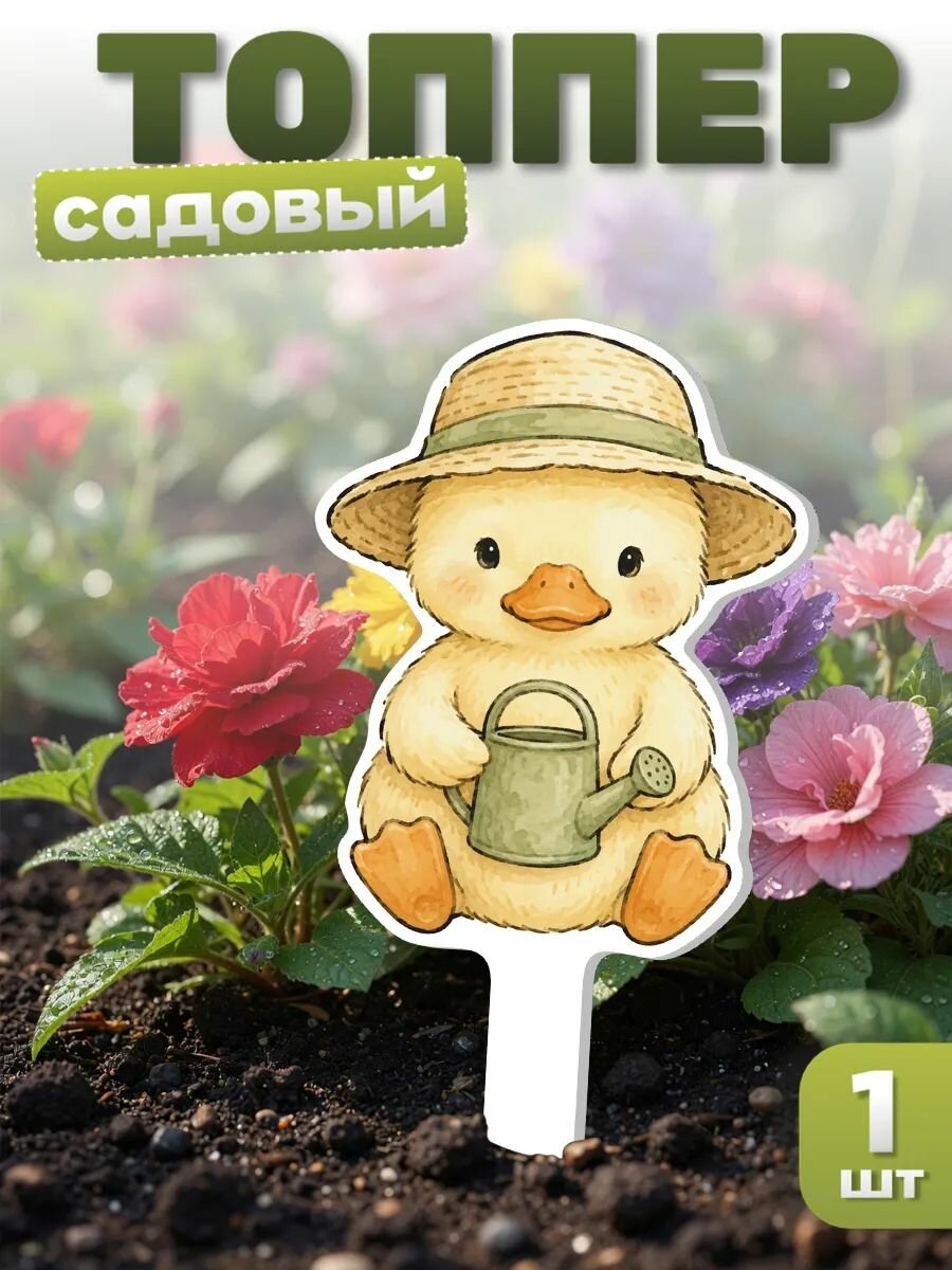 Садовые фигурки для дачи Уточка в шляпке