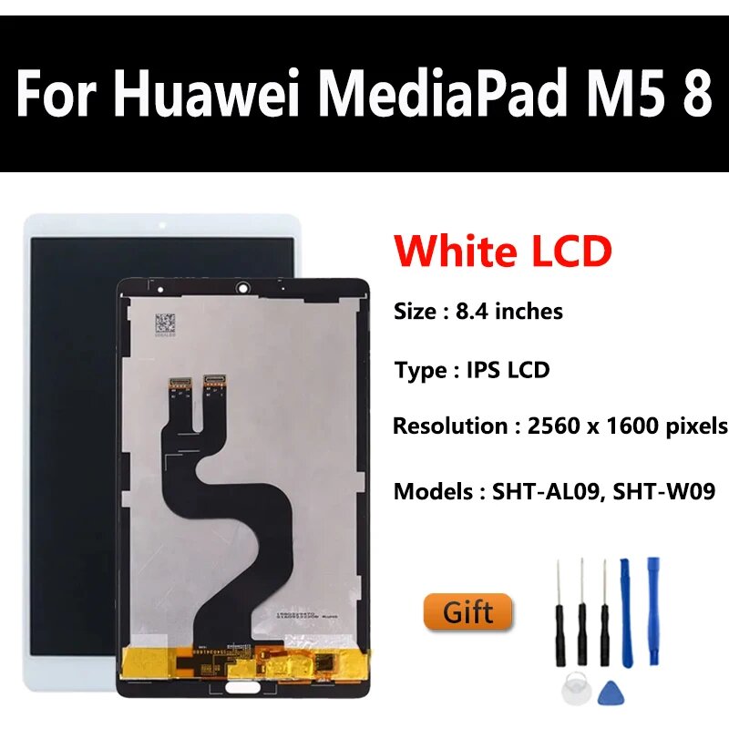 ЖК-дисплей для Huawei MediaPad M5 8.4 (8.4", IPS, 2560x1600, SHT-AL09,