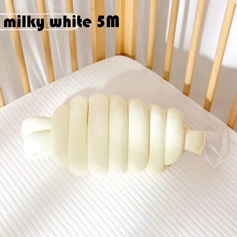 Хлопковый защитный барьер для кровати 196 дюймов Белый, white 5M