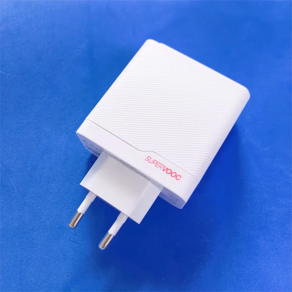 Новое зарядное устройство Oneplus 100 Вт EU SuperVooc, двухпортовый адаптер Белый, EU Charger Only