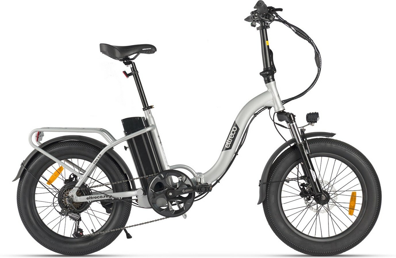 Электровелосипед Eltreco Flex 3.0, серебристый