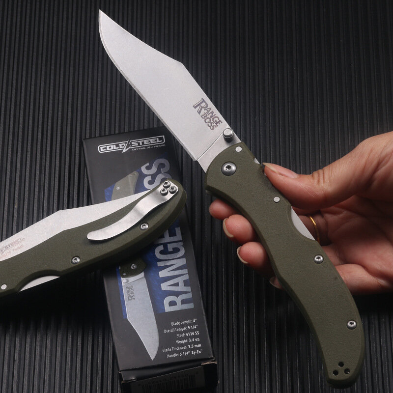 Cold Steel Холодной стали BOSS открытый складной нож кемпинг портативный инструмент выживания карманный легкий острый складной нож