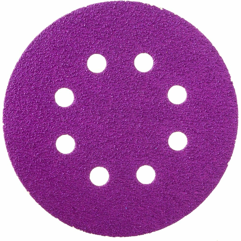 Круг шлифовальный Purple PP627 (125 мм; 8 отверстий; Р60; 100 шт) Hanko PP627.125.8.0060