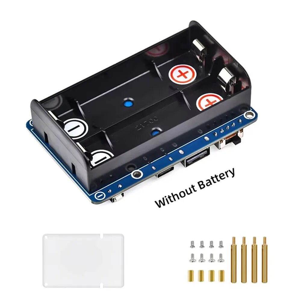 Для Raspberry Pi 3 3B 4B UPS HAT Поддерживает Батарею 21700 Li 5V
