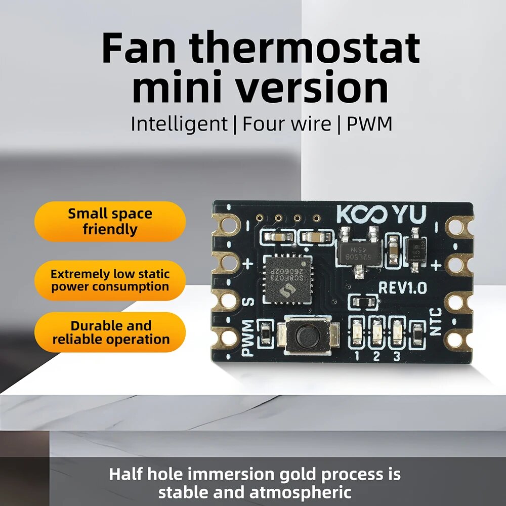 Aideepen Mini 4-Wire PWM Fan Temperature Controller — фото 1