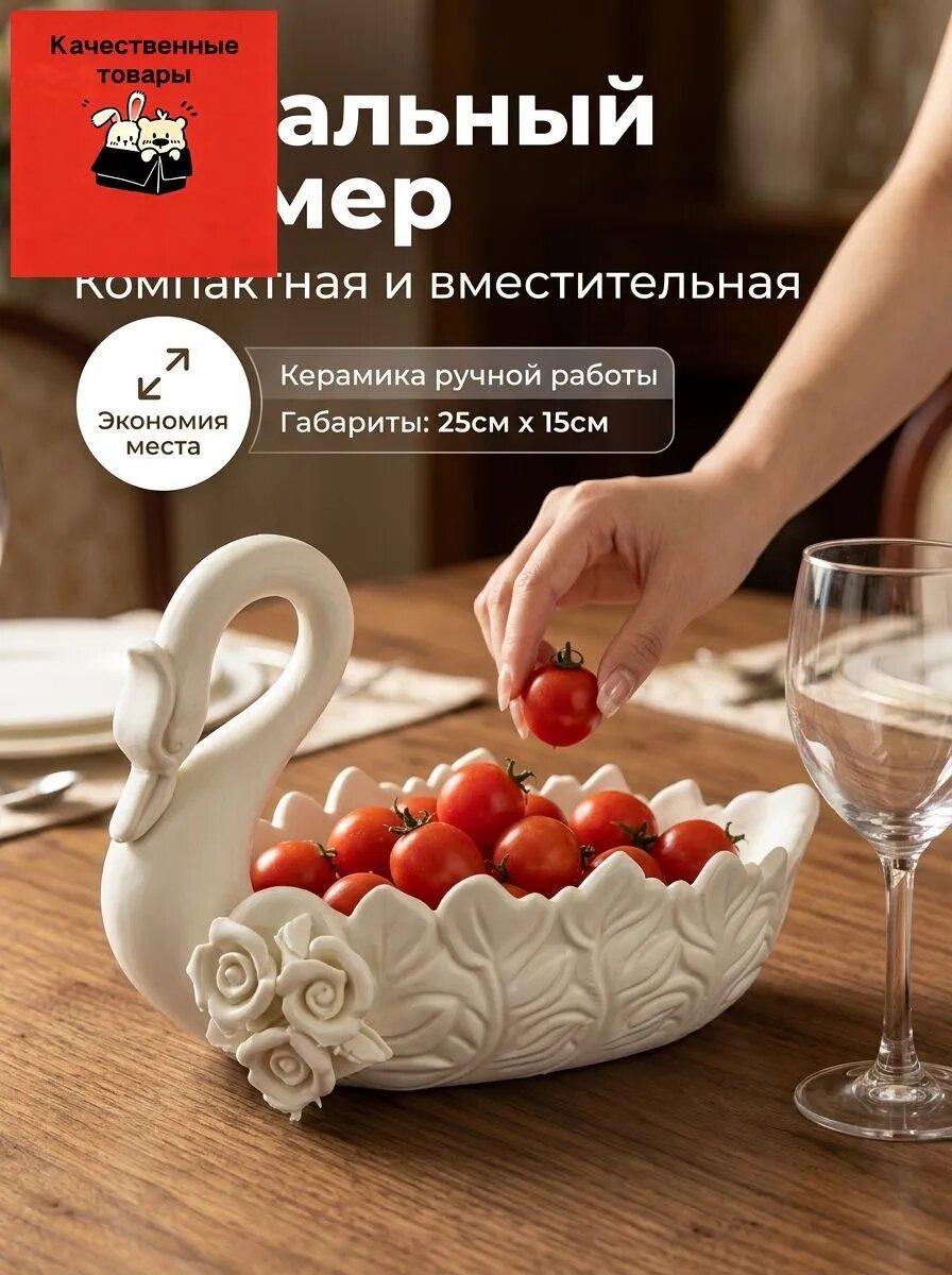 Фруктовница, диаметр 17 см, 1 шт