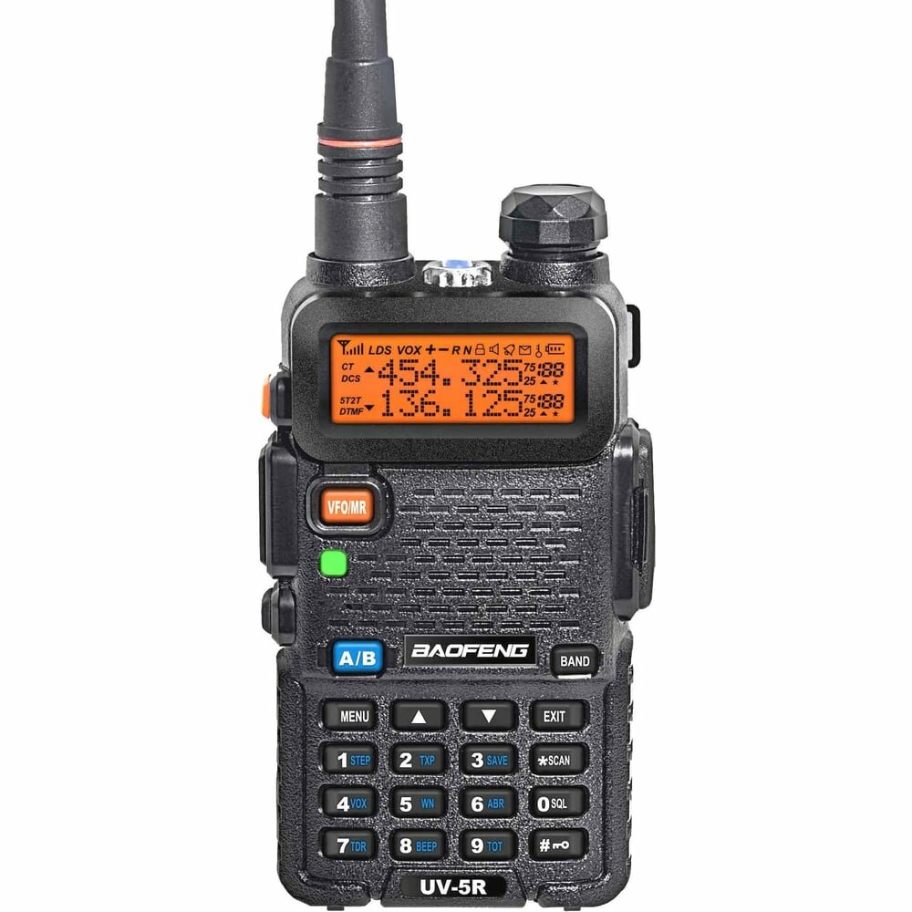 Радиостанция двусторонней связи Baofeng /1800мАч ( 136-174/400-520) МГц/ 128 кан./ 8 вт UV-5R