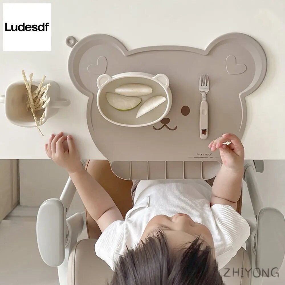 Детские приборы для кормления силиконовые в виде мишки Ludesdf — фото 1