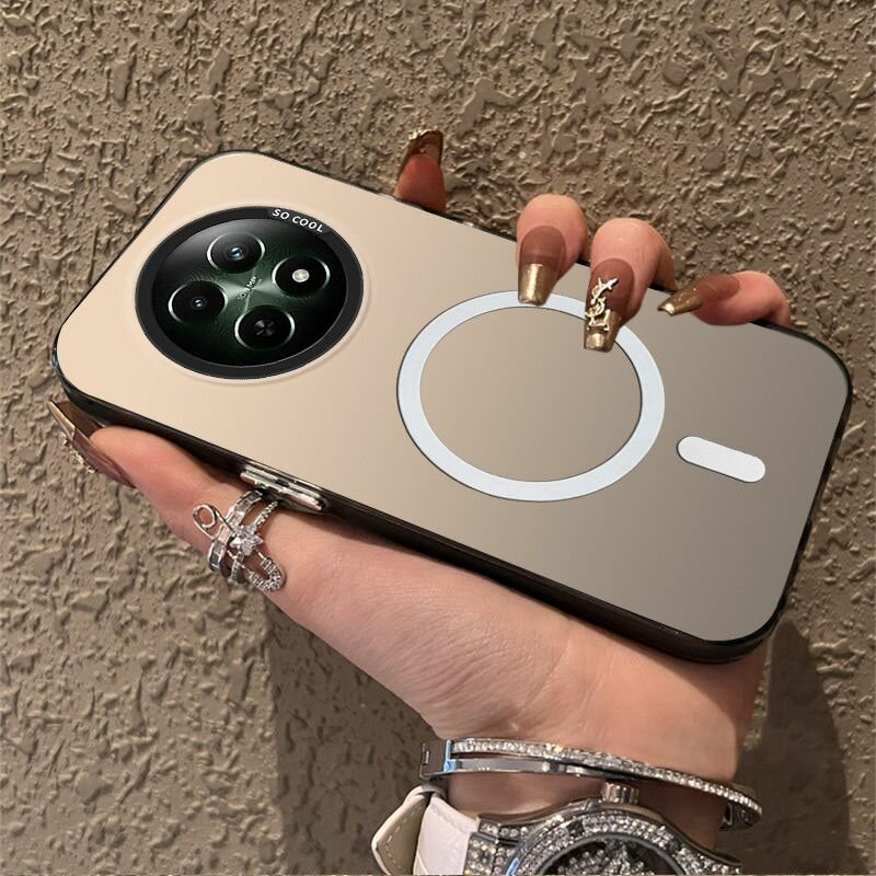 Чехол на REALME 12 PRO PLUS REALME 12 PRO совместимый с MagSafe, Жесткая оболочка противоударный чехол противоударный чехол для дома, работы, учебы и путешествий CYBSWX01