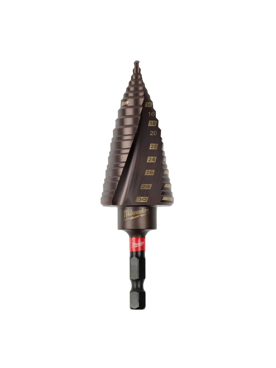 Сверло ступенчатое 4-30мм, хв. 1/4" HEX (19 ст.), 48899265